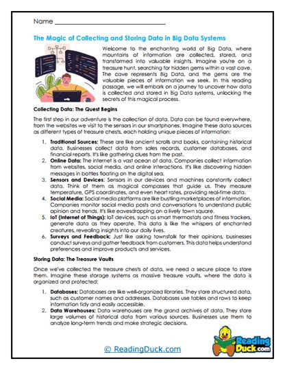 Data Analytics Worksheets Technology Series Reading