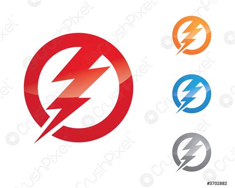 Lightning Logo Template Stock Vector 3702882 Crushpixel