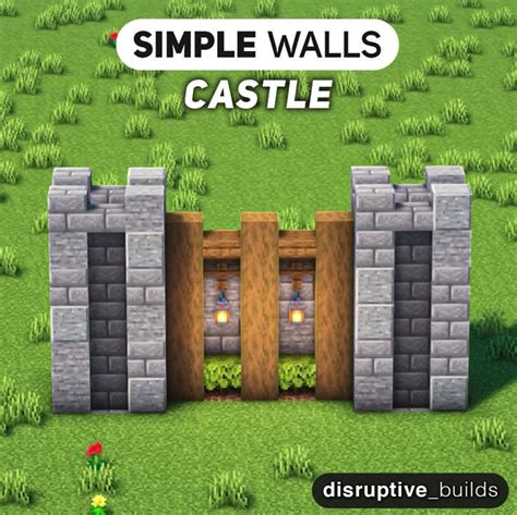 Minecraft Wall Design Ideas Minecraft Simple Gate Minecraft Castle Wall Ideas Simple
