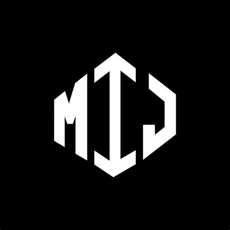 Mij Letter Logo Design With Polygon Shape Mij Polygon And Cube Shape