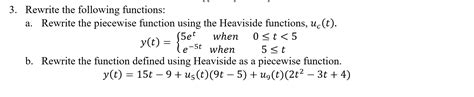 Solved 3 Rewrite The Following Functions A Rewrite The