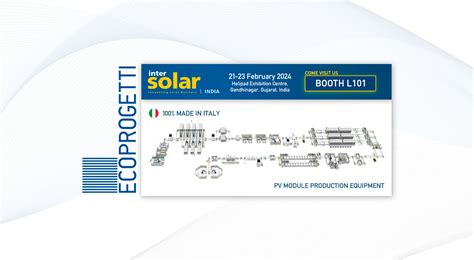 Ecoprogetti At Intersolar India 2024 Ecoprogetti Specialist In Photovoltaic Production Process