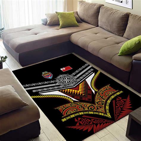 Home Products Tonga Rugby Area Rug Mana O Tonga Tribal Heritage