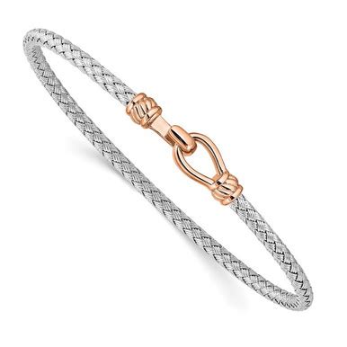 Sterling Silver And Rose Gold Plated Flexible