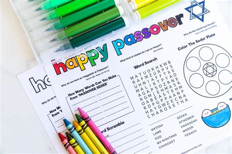 Passover Placemat And Activity Sheet Printable The Super Mom Life