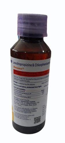 Reswas Sugar Free Cough Syrup Packaging Size 100 Ml At Rs 14425