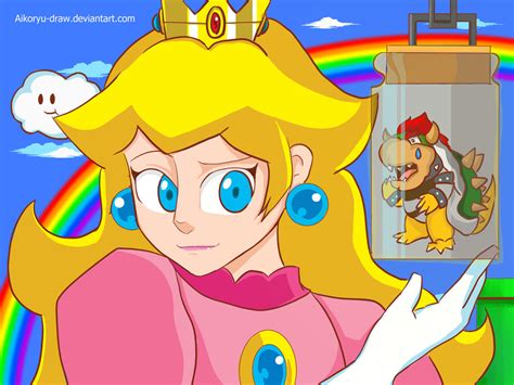 Peach And Bowser By Aikoryu Draw On Deviantart