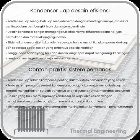 Kondensor Uap Desain And Efisiensi
