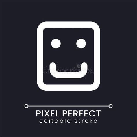 Sticker Pixel Perfect White Linear Ui Icon For Dark Theme Stock Illustration Illustration Of