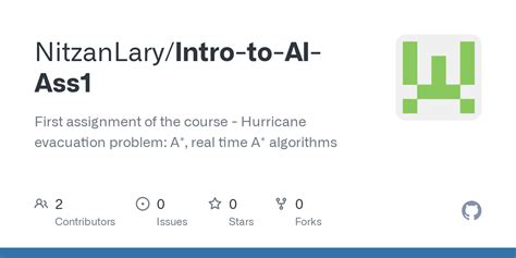 Github Nitzanlaryintro To Ai Ass1 First Assignment Of The Course Hurricane Evacuation