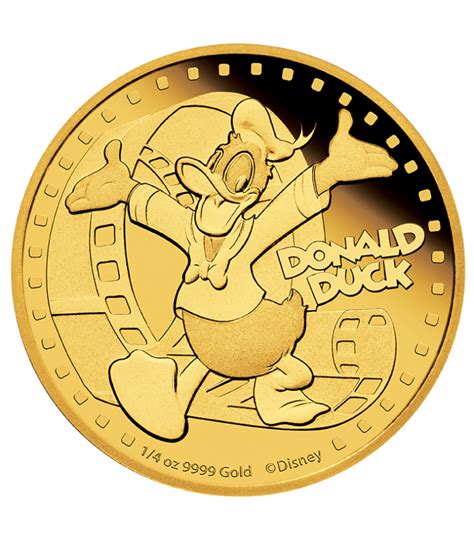2014 14 Oz Gold Coin Disney Mickey And Friends Donald Duck Al