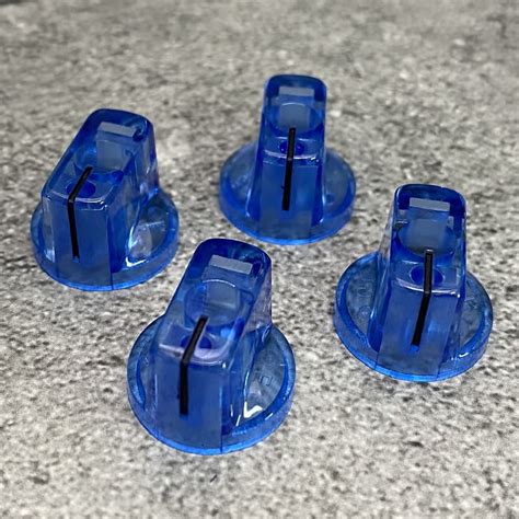 4x Cobalt Blue Clear Custom Davies 1510 Flange Guitar Effects Reverb