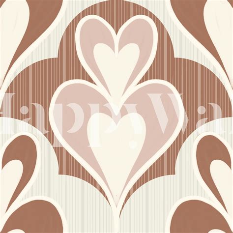 Pink Abstract Hearts Wallpaper For Modern Rooms