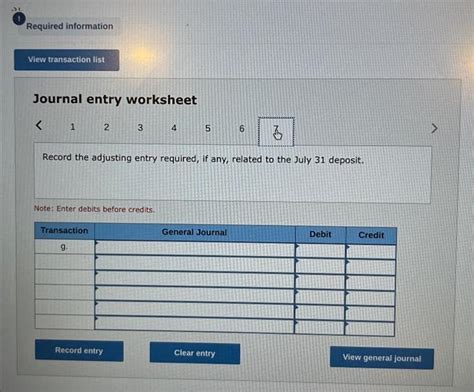 Solved Journal Entry Worksheet Record The Adjusting Entry