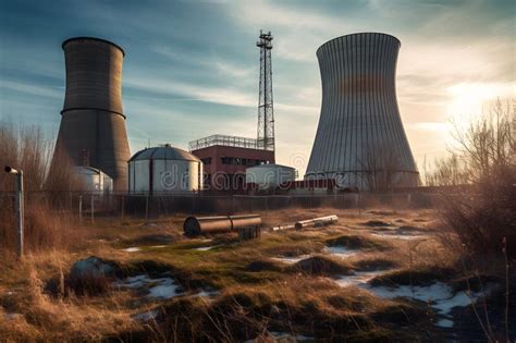Nuclear Power Station Generative Ai Stock Illustration Illustration