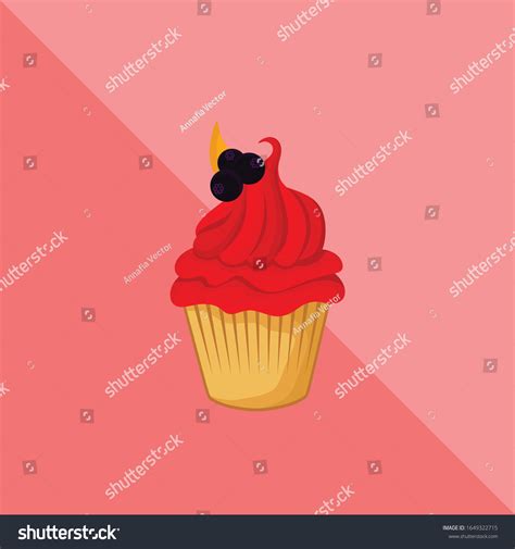 Sweet Cupcake Vector Cute Cupcake Vector Stock Vector Royalty Free