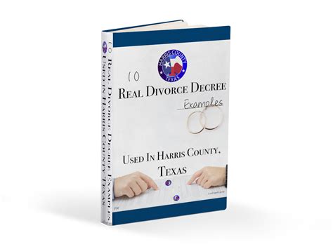 Harris County Texas Divorce Decree Template Packet Law Form Starter™️