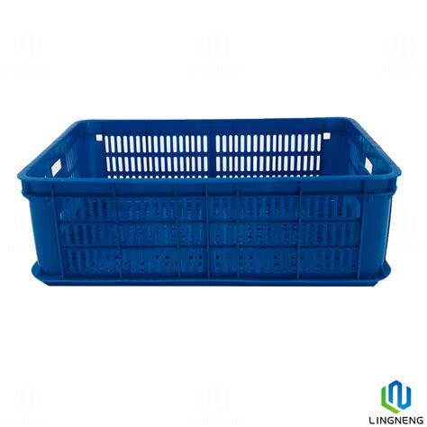 Vented Plastic Fruit And Vegetable Crates Blue Stackable Vegetable Crates