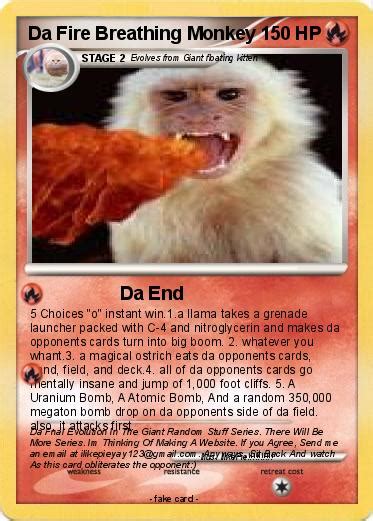 Pokémon Da Fire Breathing Monkey Da End My Pokemon Card