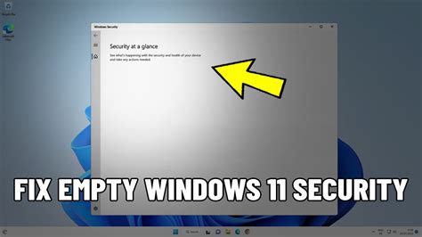 Fix Empty Windows 11 Security Defender App How To Solve Security At A Glance Blank 🛡️ ️