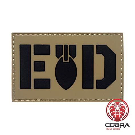 Explosive Ordnance Disposal Eod Brown Patch Pvc Velcro Military Airsoft