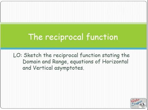 Maths Ibaa 2081 The Reciprocal Function