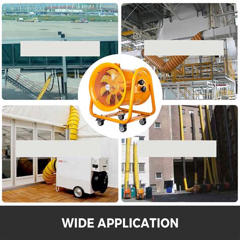 Vevor Atex Portable Ventilator Fan 16 Inch400 Mm 1100w Explosion Proof Extractor Or Ventilator