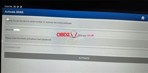 Launch X431 Adas Activation Card Calibration Software Application
