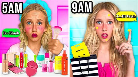 I Tried My Morning Makeup Routine In Alphabetical Order💄