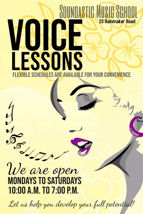 Voice Lessons Template Postermywall
