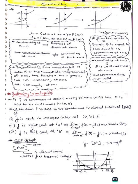 Continuity Handwritten Notes Prayas Jee 2025 Pdf