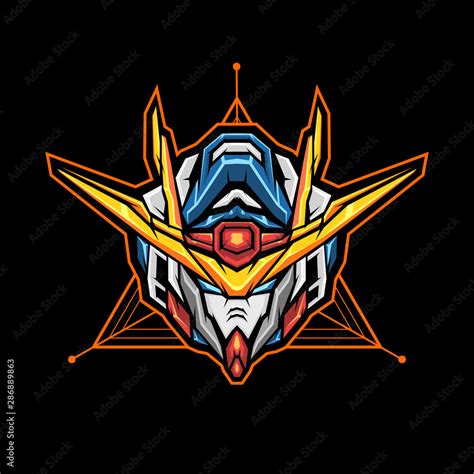 Robot Head Logo Icon Robotic Head Vector Illustration For Apparel T