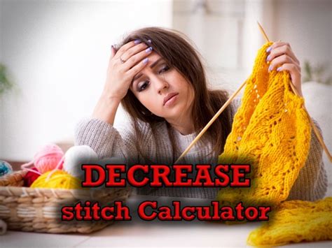 Knitting Calculator Decrease Stitches Evenly Across The Row