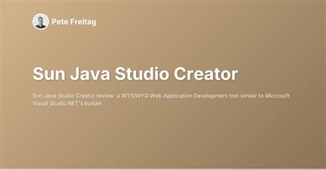 Sun Java Studio Creator