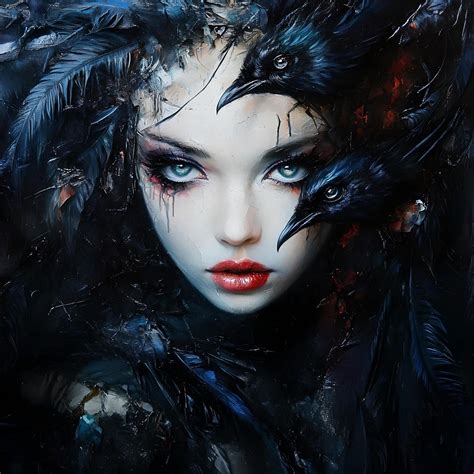 Girl With Raven By Kibrn On Deviantart