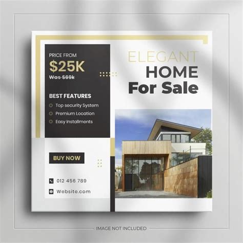 Real Estate House Property Square Social Media Sale Banner