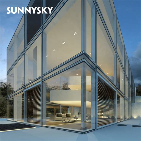 Tempered Glass Heat Insulation Building Exterior Curtain Wall Unitized