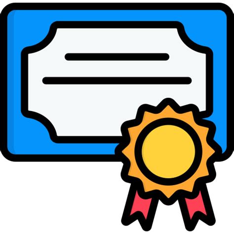 Certificate Generic Color Lineal Color Icon