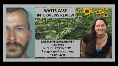 Watts Case Interviews Review Detective Baumhover Nichol Kessingers 7 Page Typed Document 4 Sept