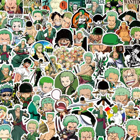 100pcsset One Piece Zoro Stickers Diy Fashion Decals Doodle Stickers