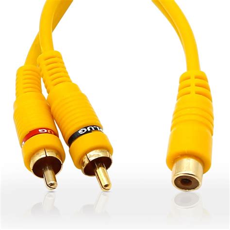 Gsi Outdoors Rca Y Adapter Cable Splitter 2 Male To 1 Female Audio