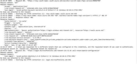 Unable To Retrieve Secrets From Azure Keyvault · Issue 24209 · Azure