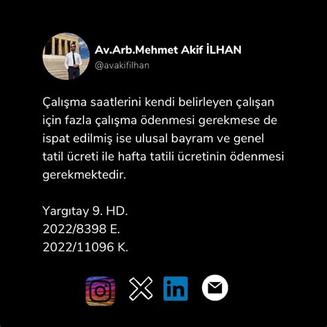Avarbmehmet Akif İlhan Linkedin‘de Çalışma Saatlerini Kendi