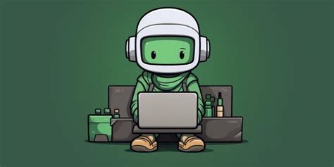 Premium Ai Image Computer Programmer Mascot For A Company Logo Line