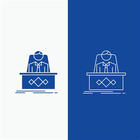 Game Boss Legend Master Ceo Line And Glyph Web Button In Blue Color