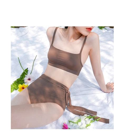 High Waist Slim Belly Bikini Swimsuit On Luulla