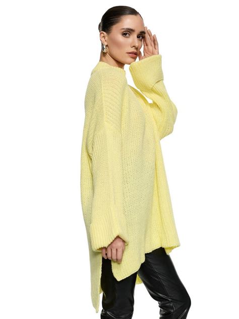 Worldclassca Longpullover Worldclassca Damen Oversize Strickpulllover Lang Pulli Oberteil Neue