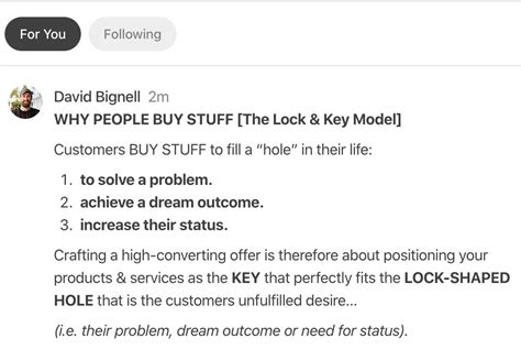 David Bignell On Linkedin Understanding Why People Buy Stuff Will