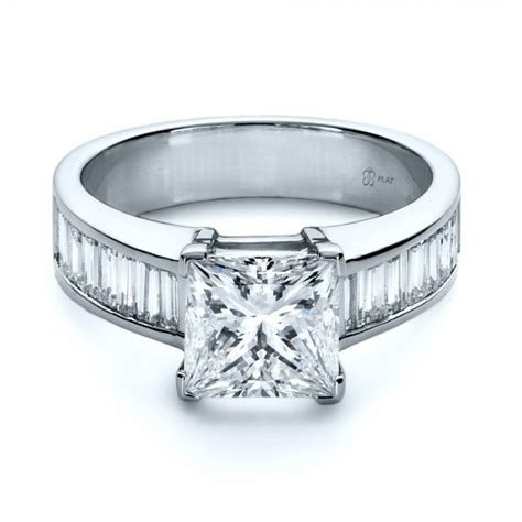 Princess Cut Engagement Rings Princess Cut Engagement Rings Baguettes