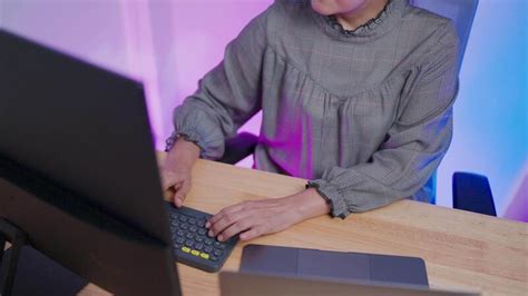 Hands Typing On Computer Keyboard Digital Technology Software Development Concept Female